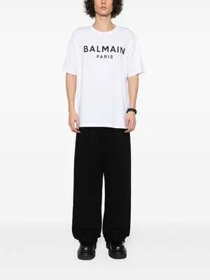 Balmain Logo-print Cotton T-shirt - White