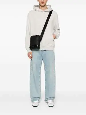Calvin Klein Pebbled-texture Shoulder Bag With Logo Plaque