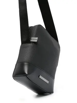 Calvin Klein Pebbled-texture Shoulder Bag With Logo Plaque