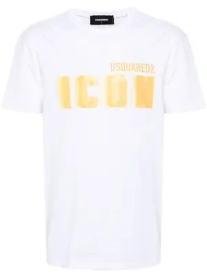 Dsquared2 Icon Blur-print Cotton T-shirt - White