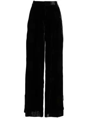 UMA WANG Pleated Velvet Trousers
