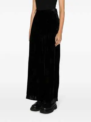 UMA WANG Pleated Velvet Trousers