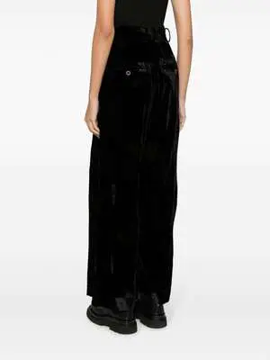 UMA WANG Pleated Velvet Trousers
