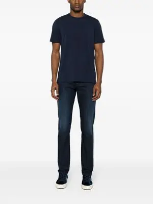 Corneliani Logo-embroidered Jeans - Blue