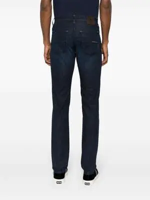 Corneliani Logo-embroidered Jeans - Blue