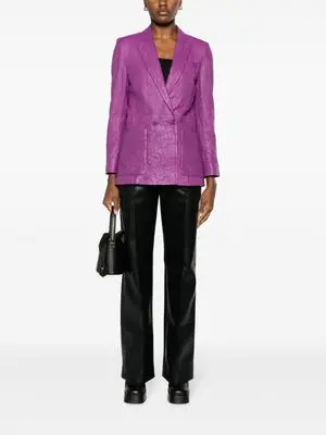 Zadig&Voltaire Crinkled Leather Blazer