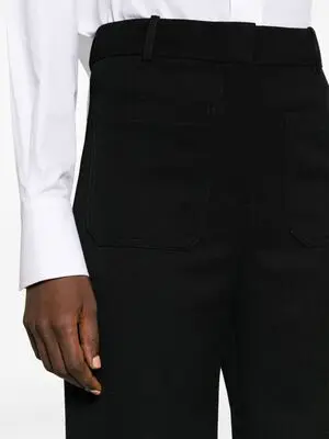 Victoria Beckham Alina Flared Trousers - Black