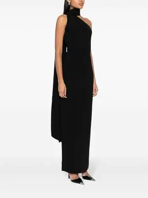 Solace London Demi One-shoulder Maxi Dress - Black