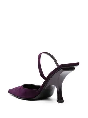 Attico Ester 95mm Slingback Mules - Purple