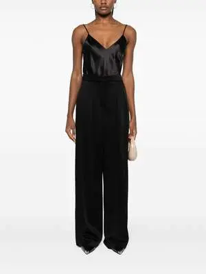 JOSEPH V-neck Silk Top - Black