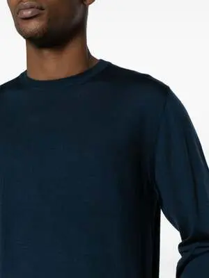 Corneliani Fine-knit Wool Jumper - Blue