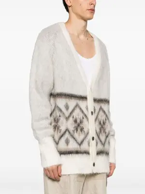 Martine Rose Brushed Fair Isle-intarsia Cardigan