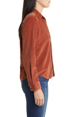Frank & Eileen Barry Tailored Fit Corduroy Button-up Shirt - Rust
