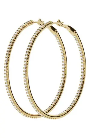JENNIFER FISHER 18k Gold Lab-created Diamond Hoop Earrings - 18k Yellow Gold
