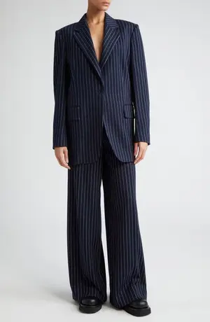 Max Mara Aceri Pinstripe Jacket - Ultramarine