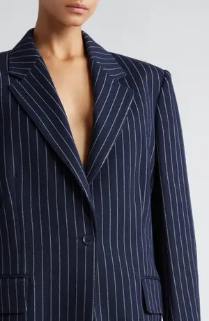 Max Mara Aceri Pinstripe Jacket - Ultramarine