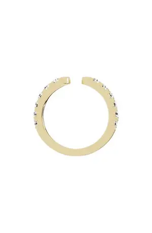 JENNIFER FISHER 18k Gold Lab Created Diamond Ring