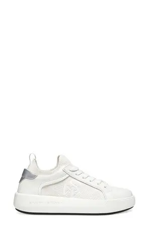 STUART WEITZMAN 5050 Pro Sneaker - White/silver Leather