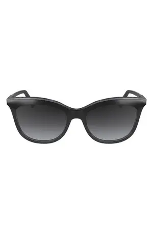 Longchamp 53mm Gradient Cat Eye Sunglasses - Black/ Grey