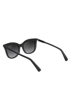 Longchamp 53mm Gradient Cat Eye Sunglasses - Black/ Grey