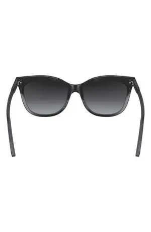 Longchamp 53mm Gradient Cat Eye Sunglasses - Black/ Grey
