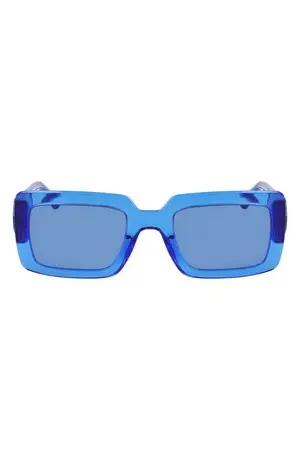 Longchamp 53mm Rectangular Sunglasses - Blue