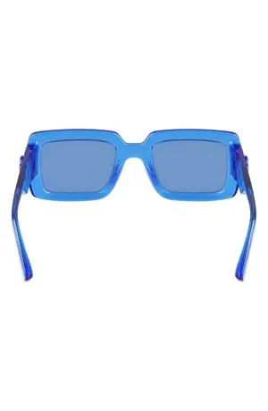 Longchamp 53mm Rectangular Sunglasses - Blue
