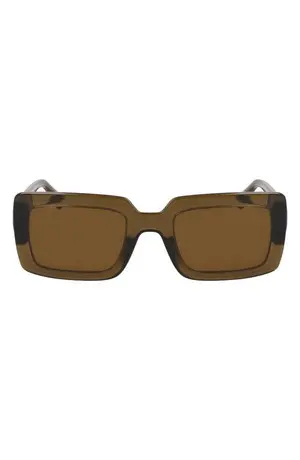 Longchamp 53mm Rectangular Sunglasses - Khaki