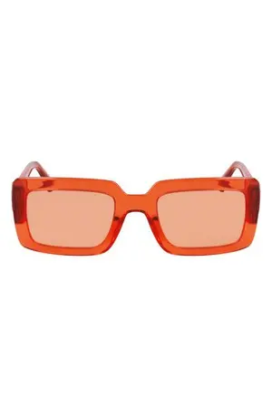 Longchamp Longchamp 53mm Rectangular Sunglasses Orange