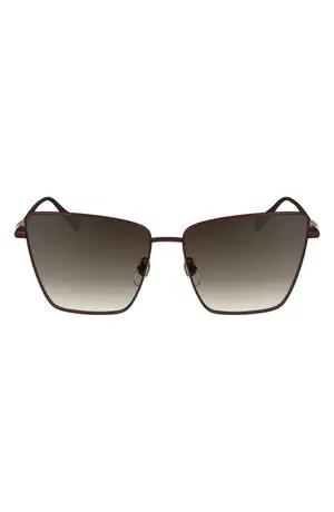 Longchamp 55mm Gradient Square Sunglasses - Burgundy