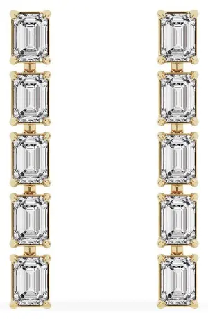 JENNIFER FISHER 18k Gold 2.4ctw Lab-Created Diamond Dangle Earrings