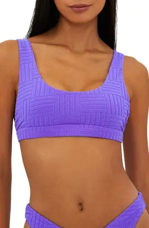 Beach Riot Peyton Ribbed Bikini Top - Ultra Violet
