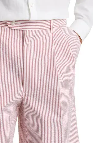 Berle Seersucker Shorts - Red