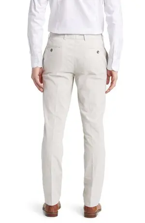 Berle Trim Fit Cotton Poplin Dress Pants