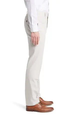 Berle Trim Fit Cotton Poplin Dress Pants