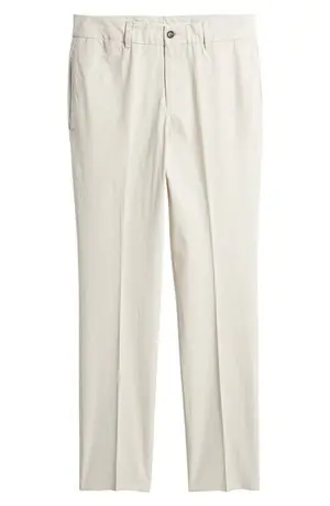 Berle Trim Fit Cotton Poplin Dress Pants