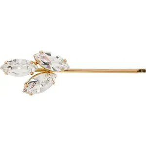 L. Erickson L. Erickson Triple Crystal Bobby Pin Crystal/gold