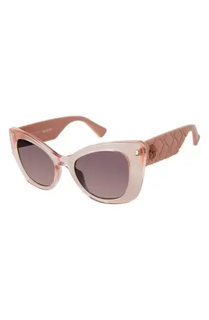 Kurt Geiger 52mm Gradient Cat Eye Sunglasses - Light Pink/azure Gradient