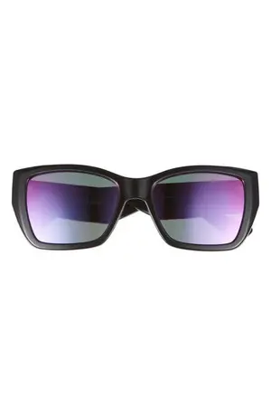 Kurt Geiger Rectangular Sunglasses - Black Opaque/rainbow