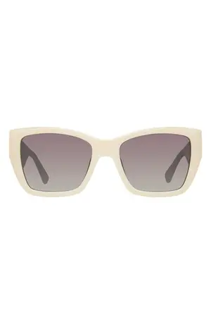 Kurt Geiger Kurt Geiger London Rectangular Sunglasses Bone Opaque/gray Gradient