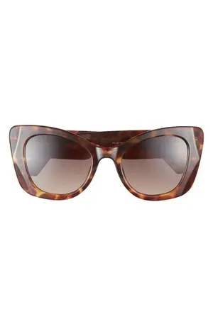 Kurt Geiger 52mm Cat Eye Sunglasses - Havana/brown Gradient