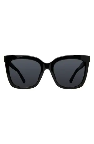 Kurt Geiger 53mm Polarized Cat Eye Sunglasses - Black/ Gray