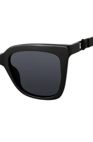 Kurt Geiger 53mm Polarized Cat Eye Sunglasses - Black/ Gray