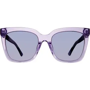 Kurt Geiger 53mm Polarized Cat Eye Sunglasses Purple/violet Decor