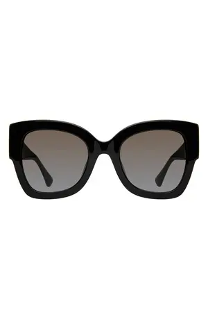 Kurt Geiger 51mm Square Sunglasses - Black/ Gold Fl