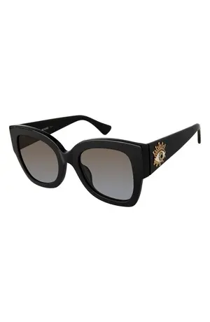 Kurt Geiger 51mm Square Sunglasses - Black/ Gold Fl