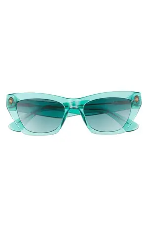 Kurt Geiger 51mm Cat Eye Sunglasses - Green/green Shaded