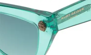 Kurt Geiger 51mm Cat Eye Sunglasses - Green/green Shaded
