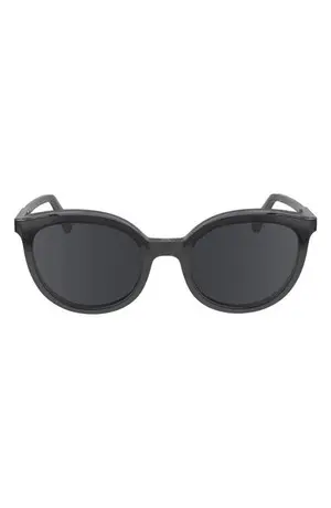 Longchamp Longchamp 50mm Round Frame Sunglasses Black/grey