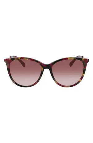 Longchamp 55mm Gradient Sunglasses - Red Havana